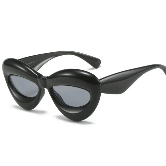 Accessories | Black Inflated Cat Eye Sunglasses | Poshmark